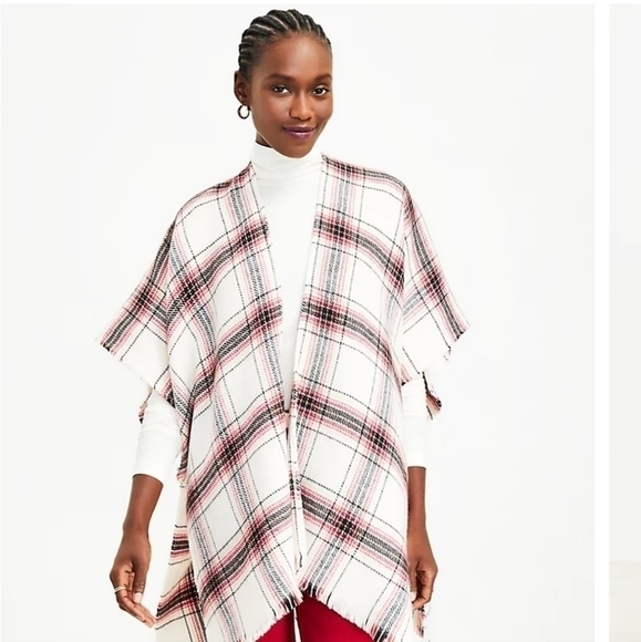 LOFT | Sweaters | Loft New Plaid Wrap Shawl | Poshmark